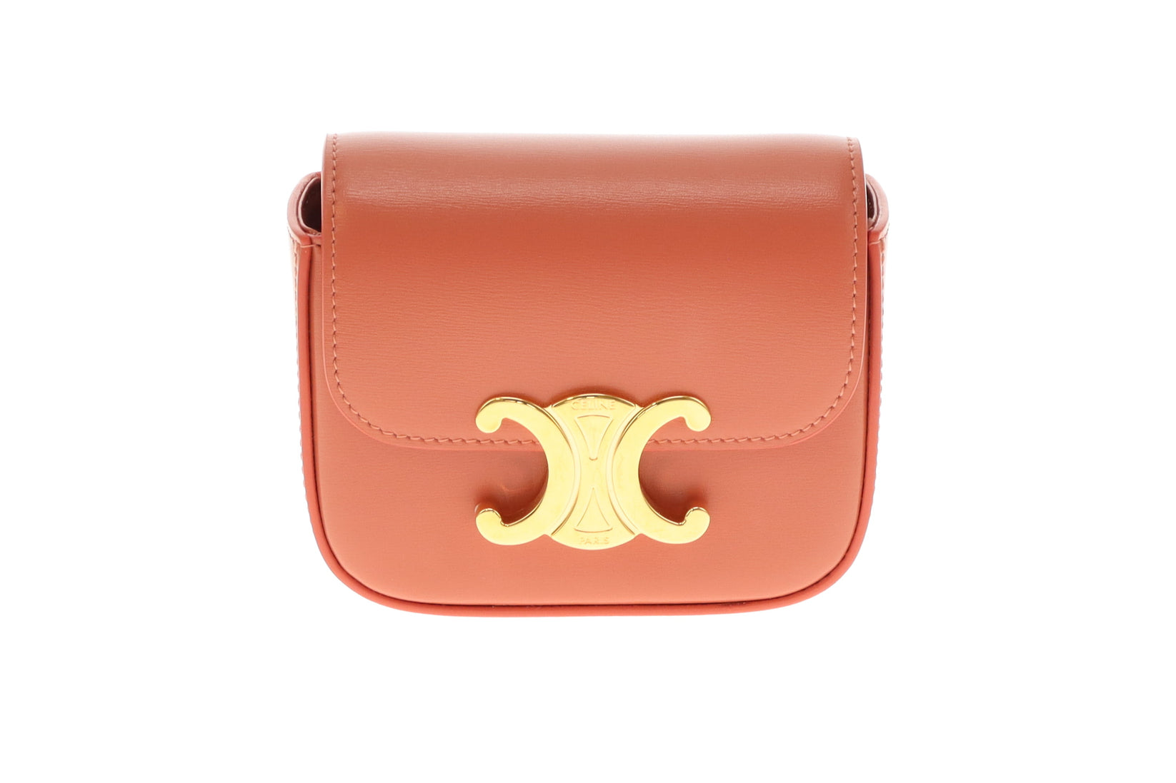 Celine Coral Red Canyon Shiny Calfskin Mini Claude 2023 – Designer ...